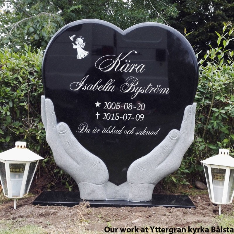 Gravsten Hjart - bästa pris och kvalitet från Lovesten
